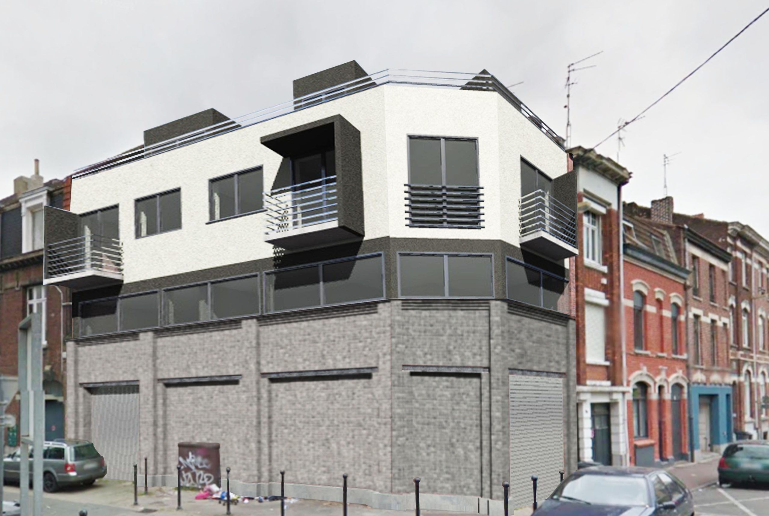 Construction d’angle à ROUBAIX - Architecte V2